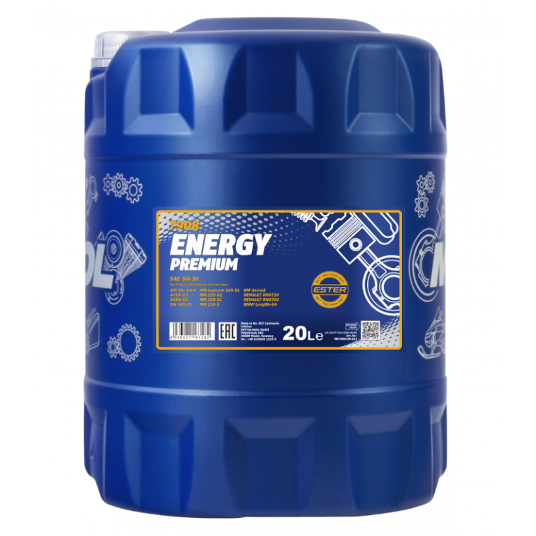 Mannol 7908 Energy Premium 5W30 C2/C3 Fully Synthetic Engine Oil - 20L ...