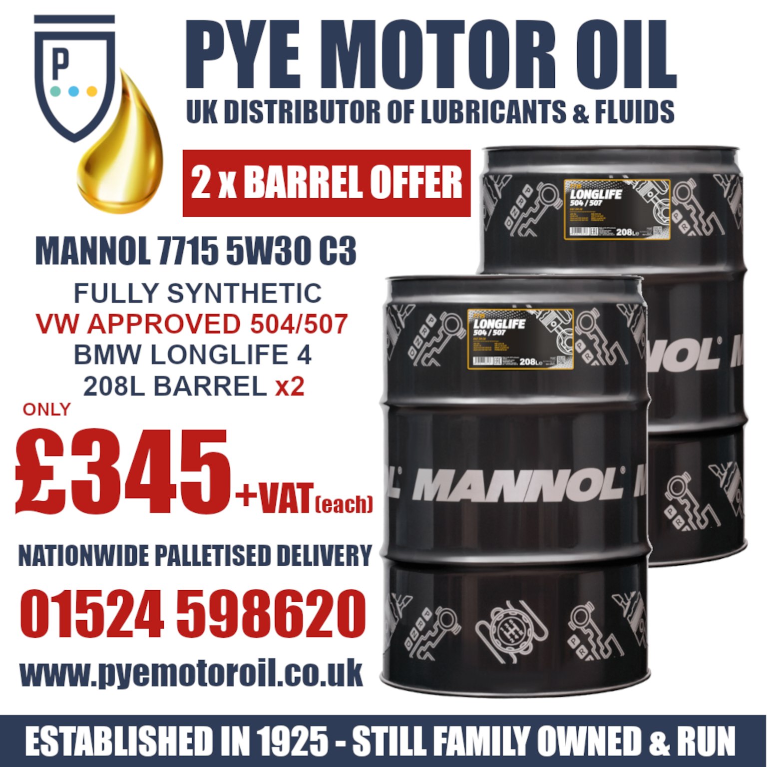 Pye Motor Oil | 5w30 Oil Barrel | Motor Oil